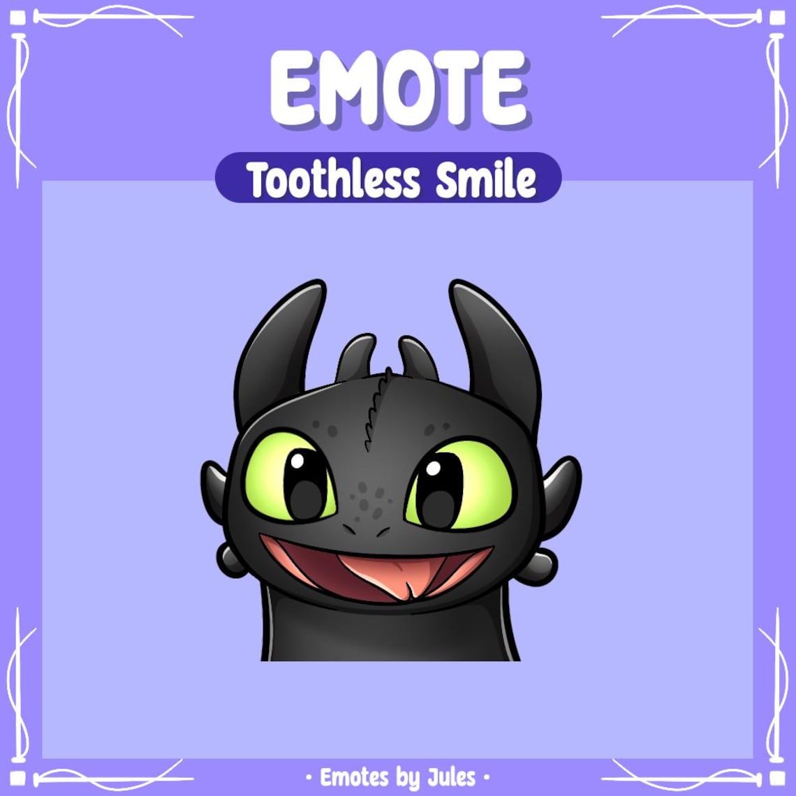 TOOTHLESS SMILE EMOTE | Twitch | Discord | Youtube | Streaming - Etsy