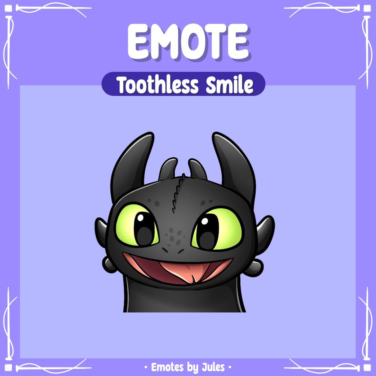 TOOTHLESS SMILE EMOTE | Twitch | Discord | Youtube | Streaming - Etsy