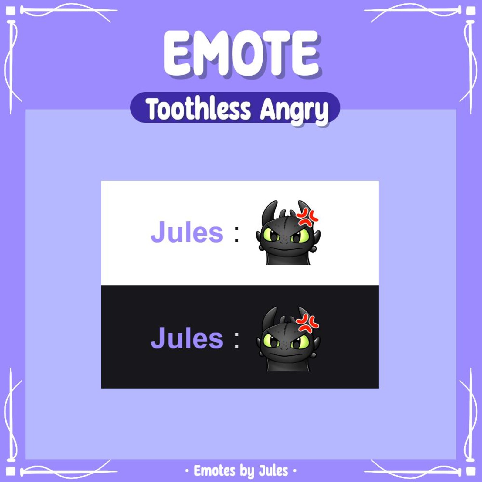 TOOTHLESS ANGRY EMOTE | Twitch | Discord | Youtube | Streaming - Etsy