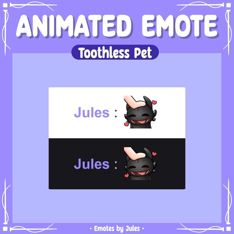 TOOTHLESS PET EMOTE | Twitch | Discord | Youtube | Streaming - Etsy