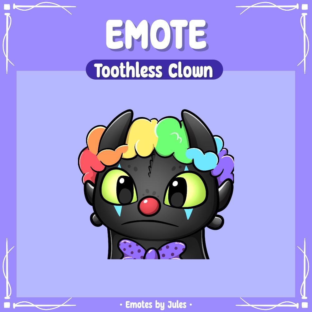 TOOTHLESS CLOWN EMOTE | Twitch | Discord | Youtube | Streaming - Etsy