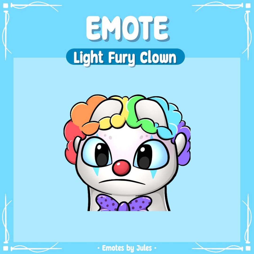 LIGHTFURY CLOWN EMOTE | Twitch | Discord | Youtube | Streaming - Etsy
