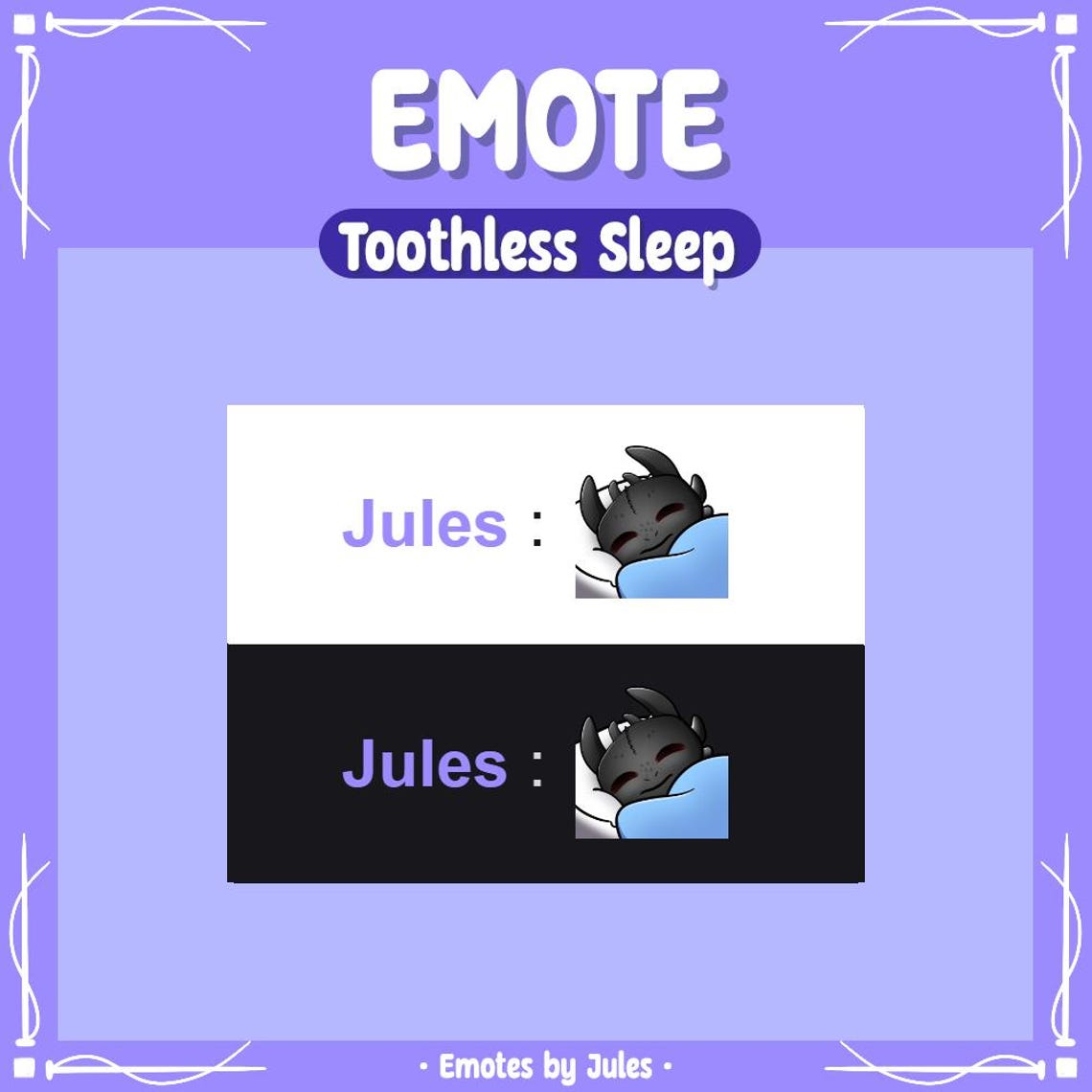 TOOTHLESS SLEEP EMOTE | Twitch | Discord | Youtube | Streaming - Etsy