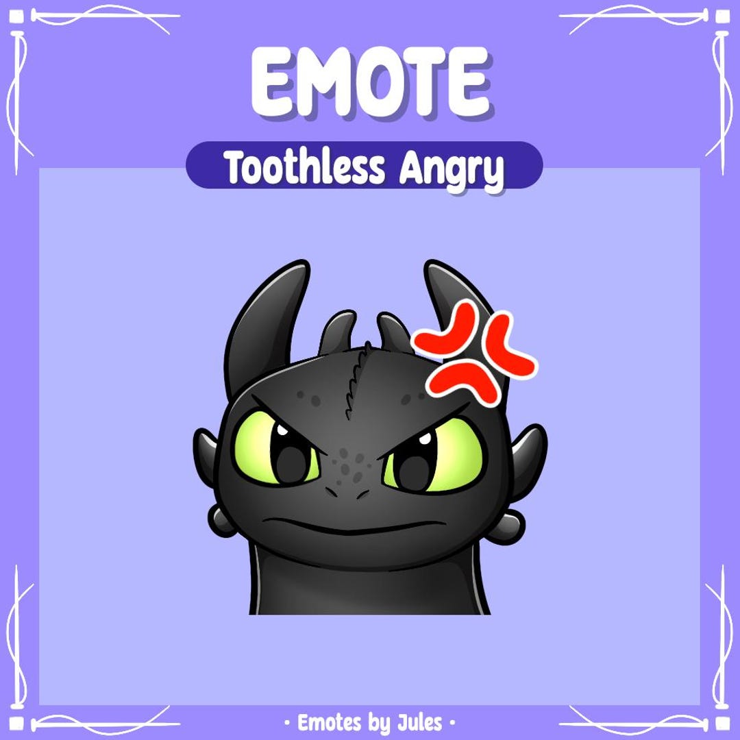 TOOTHLESS ANGRY EMOTE | Twitch | Discord | Youtube | Streaming - Etsy
