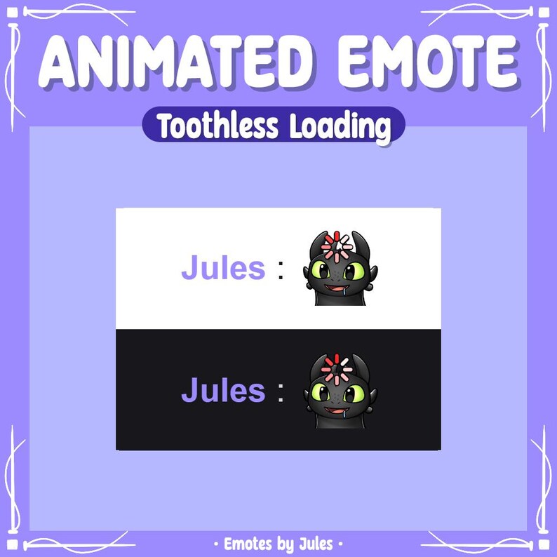 TOOTHLESS LOADING EMOTE | Twitch | Discord | Youtube | Streaming - Etsy