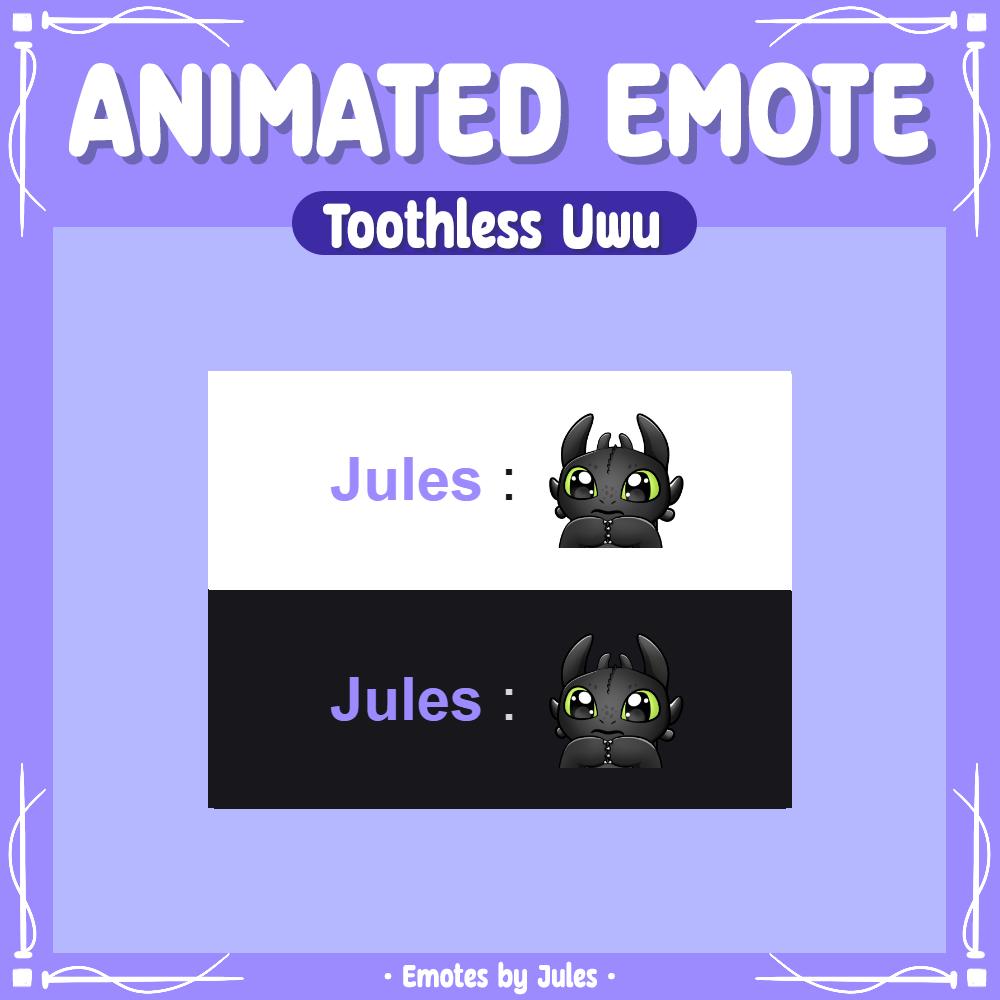 TOOTHLESS UWU EMOTE | Twitch | Discord | Youtube | Streaming - Etsy