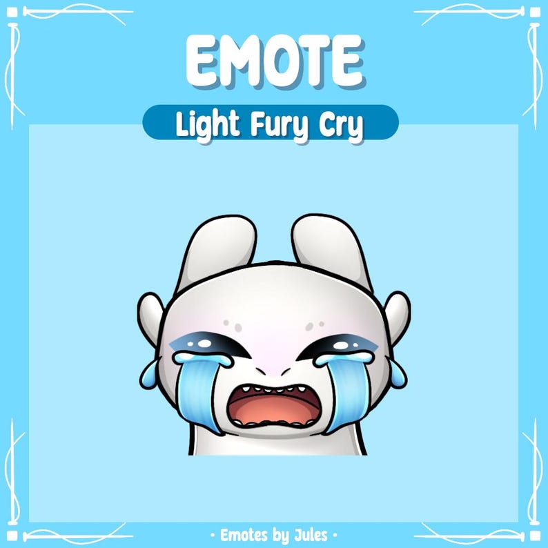 LIGHTFURY CRY EMOTE | Twitch | Discord | Youtube | Streaming - Etsy
