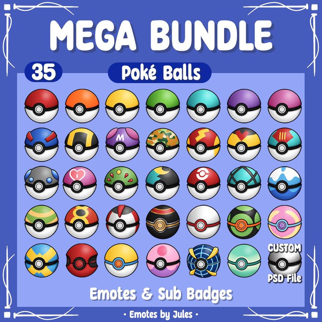 35x POKEBALL MEGA BUNDLE | Twitch | Discord | Youtube | Streaming - Etsy
