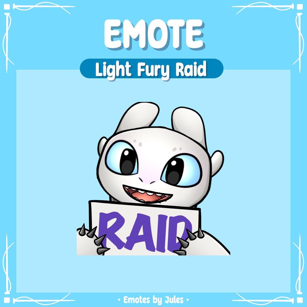 LIGHTFURY RAID EMOTE | Twitch | Discord | Youtube | Streaming - Etsy