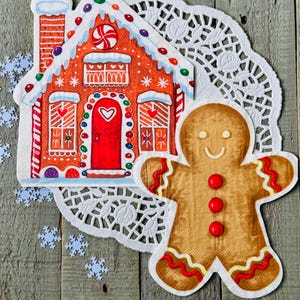 Gingerbread Christmas Ephemera Paper Pack, Holiday Journal Kit - Etsy