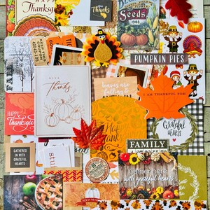 Thanksgiving Paper Pack, Thanksgiving Ephemera, Junk Journal Kit, Fall ...