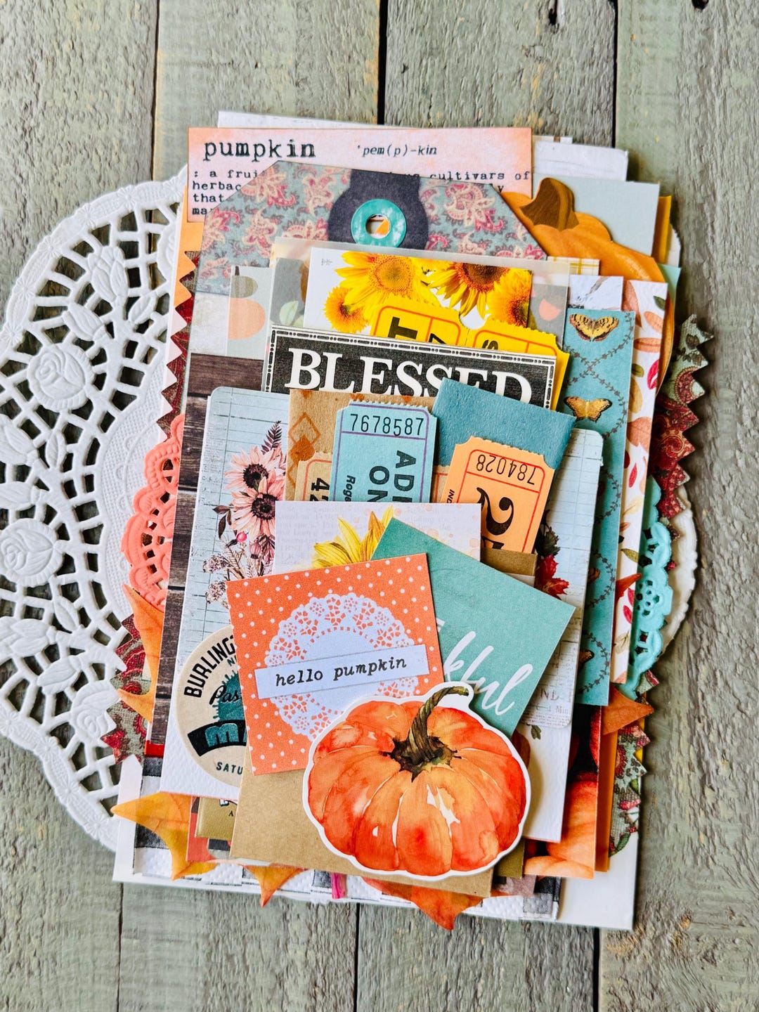 Fall Paper Pack, Autumn Paper Scraps, Fall Ephemera, Autumn Collage ...