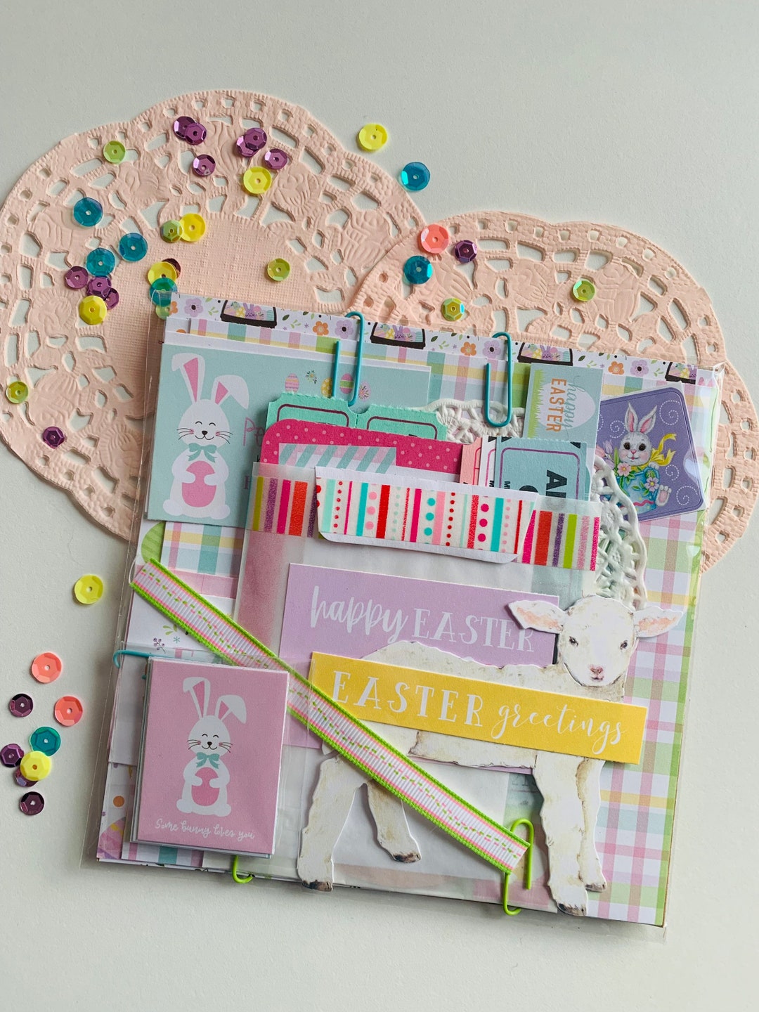 Easter/spring Paper Pack Easter Junk Journal Kit Easter - Etsy