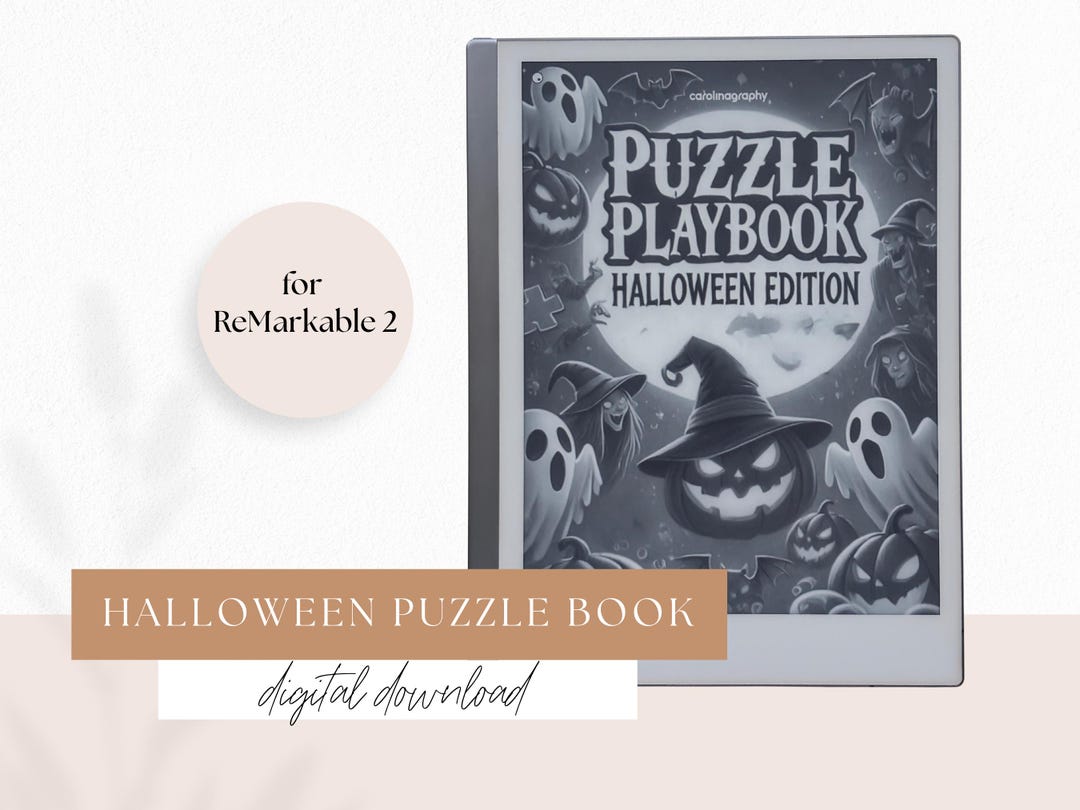 Remarkable 2 Halloween Puzzle Book for Adults & Teens - 34 Fun Digital ...