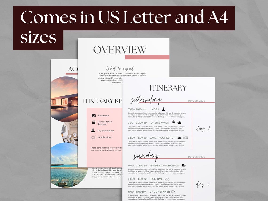 Editable Couples Retreat Itinerary Template for Canva | 22-page ...