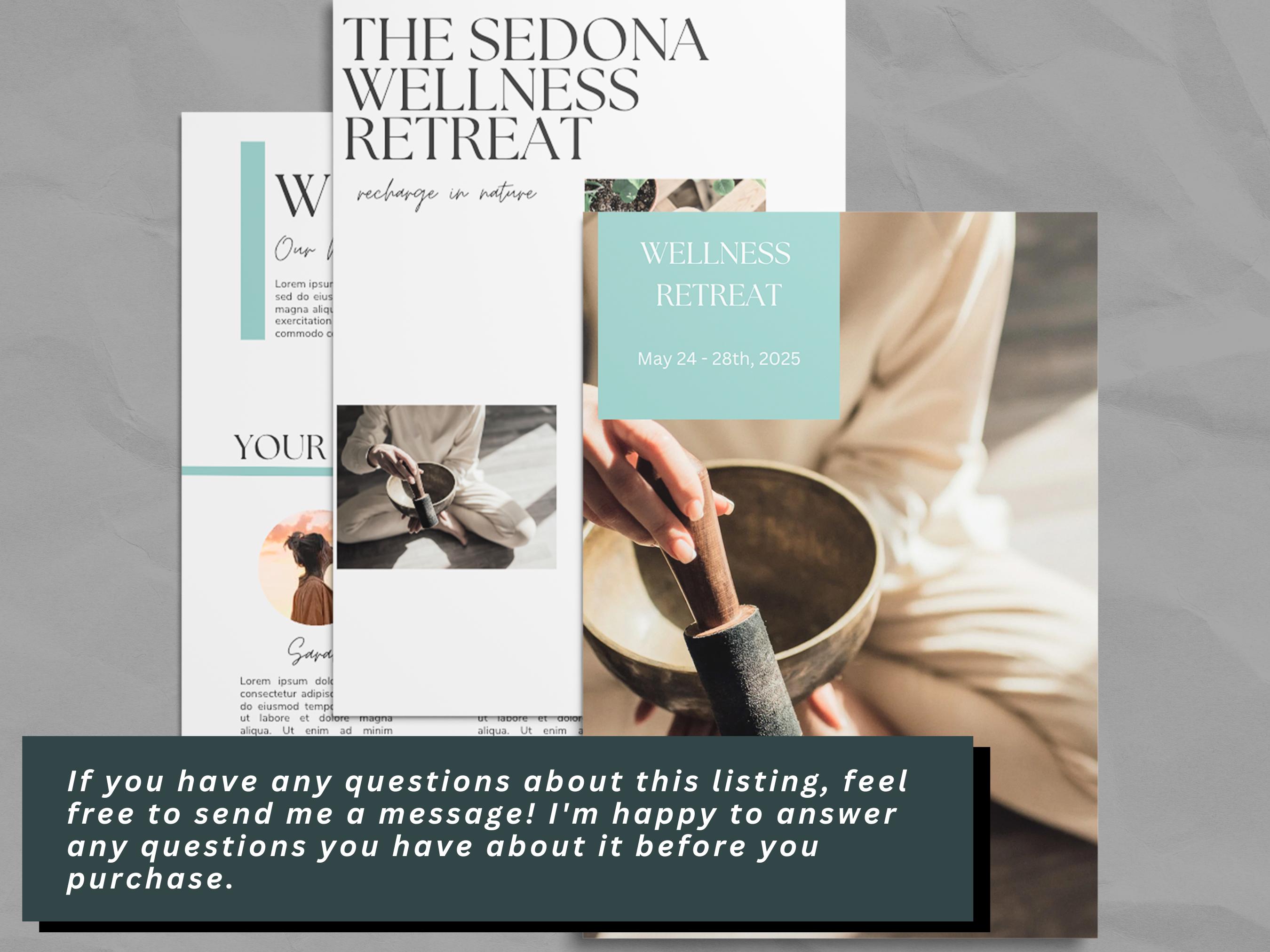 Editable Wellness Retreat Itinerary Template for Canva | 22-page ...