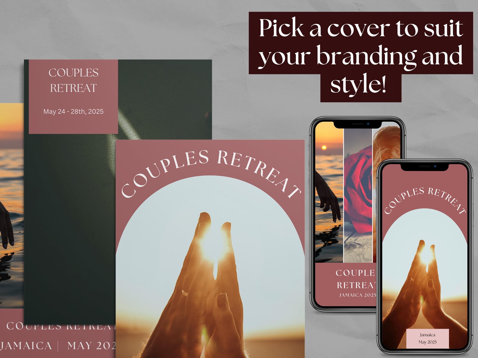 Couples Editable & Mobile Retreat Itinerary Canva Template | 22-page ...