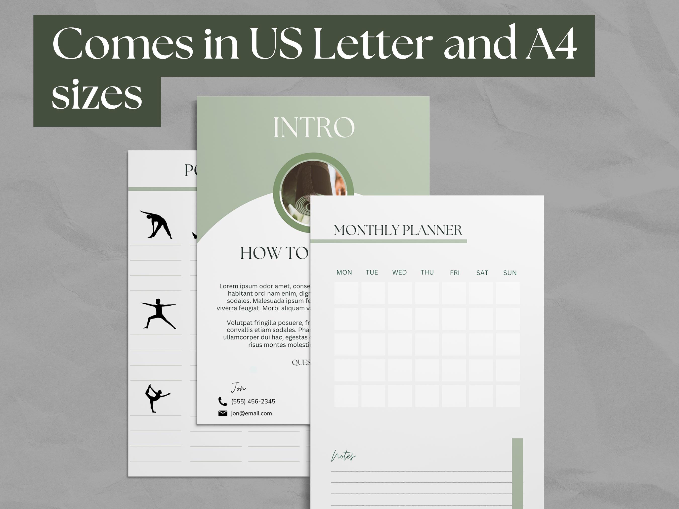 Retreat Workbook Editable Template for Canva | 40-page Neutral Green ...