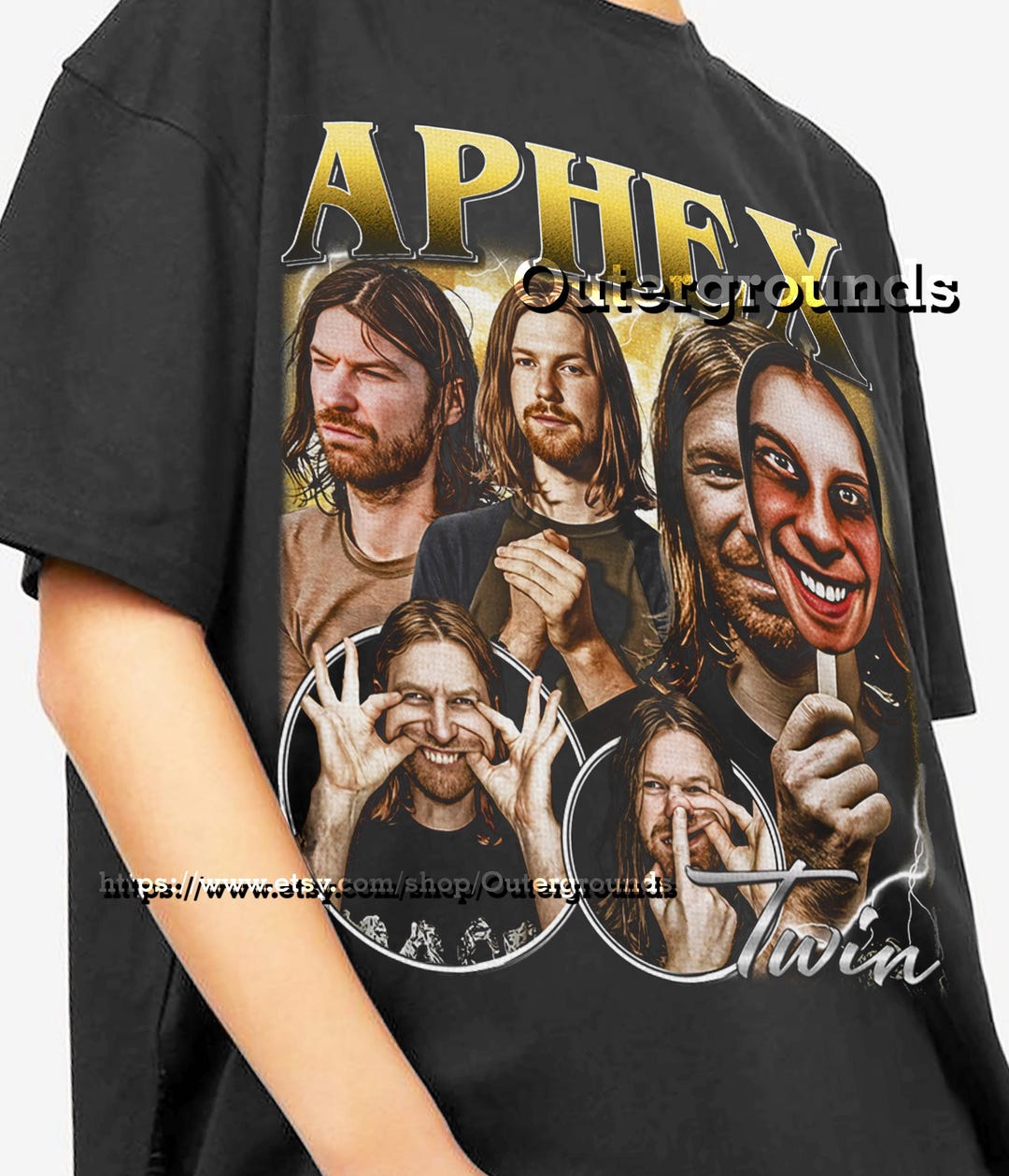 Limited Aphex Twin T-shirt Vintage Graphic Tee Unisex Shirt for Men and ...
