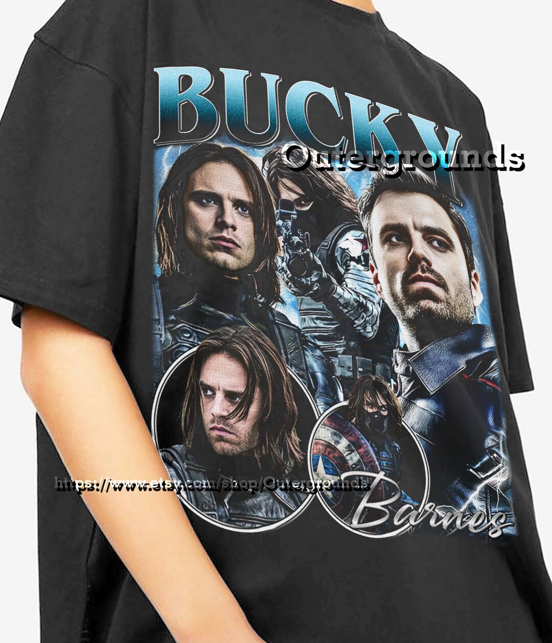 Limited Bucky Barnes T-shirt Vintage Graphic Tee Unisex Shirt for Men ...