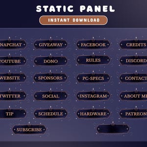 Galactic Grace Animated Twitch Overlay Package, Animation Celestial ...