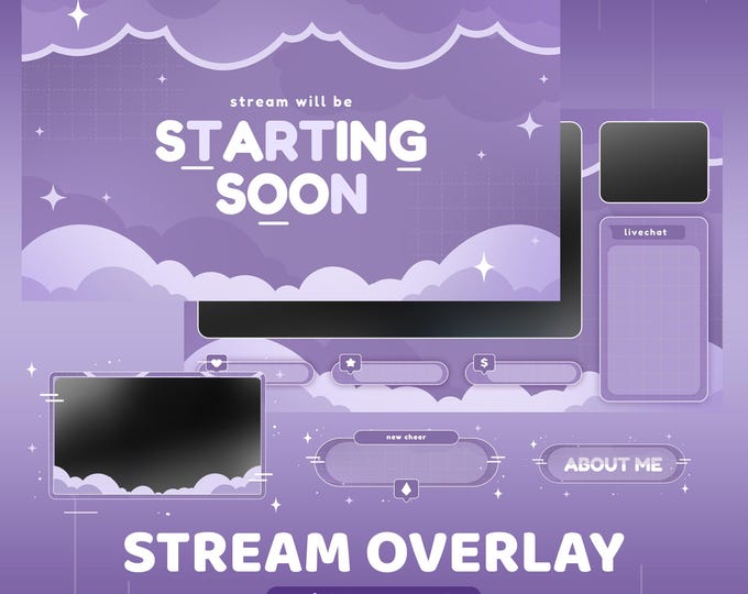 Lavender Dream Stream Package – Cute Bunny Lavender Room/pastel Purple ...