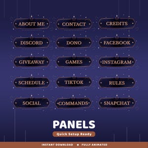 Galactic Grace Animated Twitch Overlay Package, Animation Celestial ...