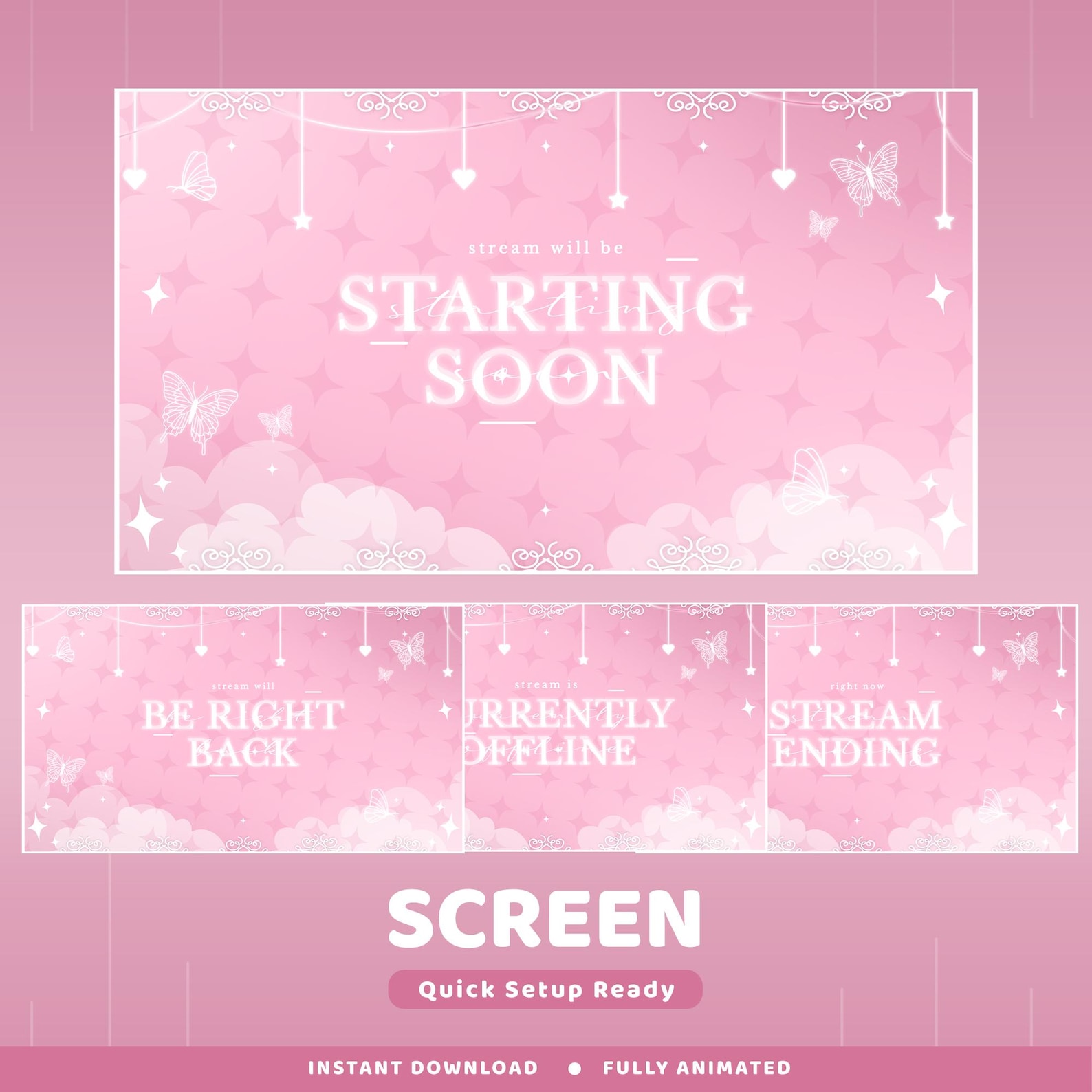 Fairy Twinkle Animated Screen Overlay Package, Cute Background ...