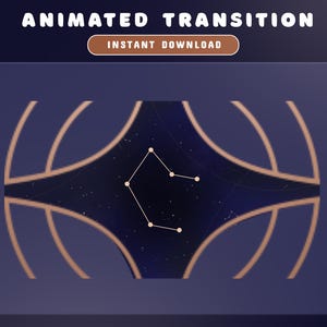 Galactic Grace Animated Twitch Overlay Package, Animation Celestial ...