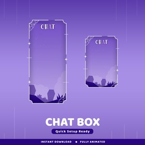 Spooky Purple Animated Twitch Overlay Package, Animation Halloween ...