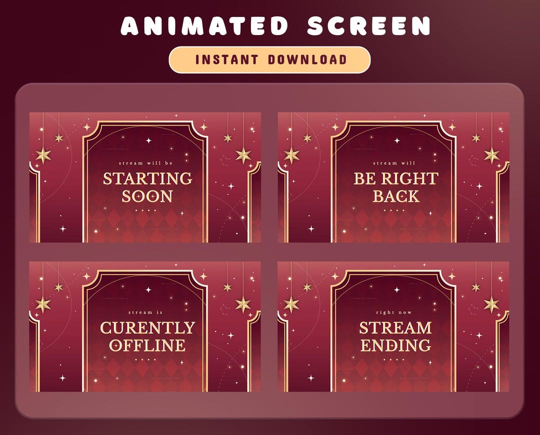 Golden Luxe Animated Screen Overlay Package, Animation Scene Galaxy ...