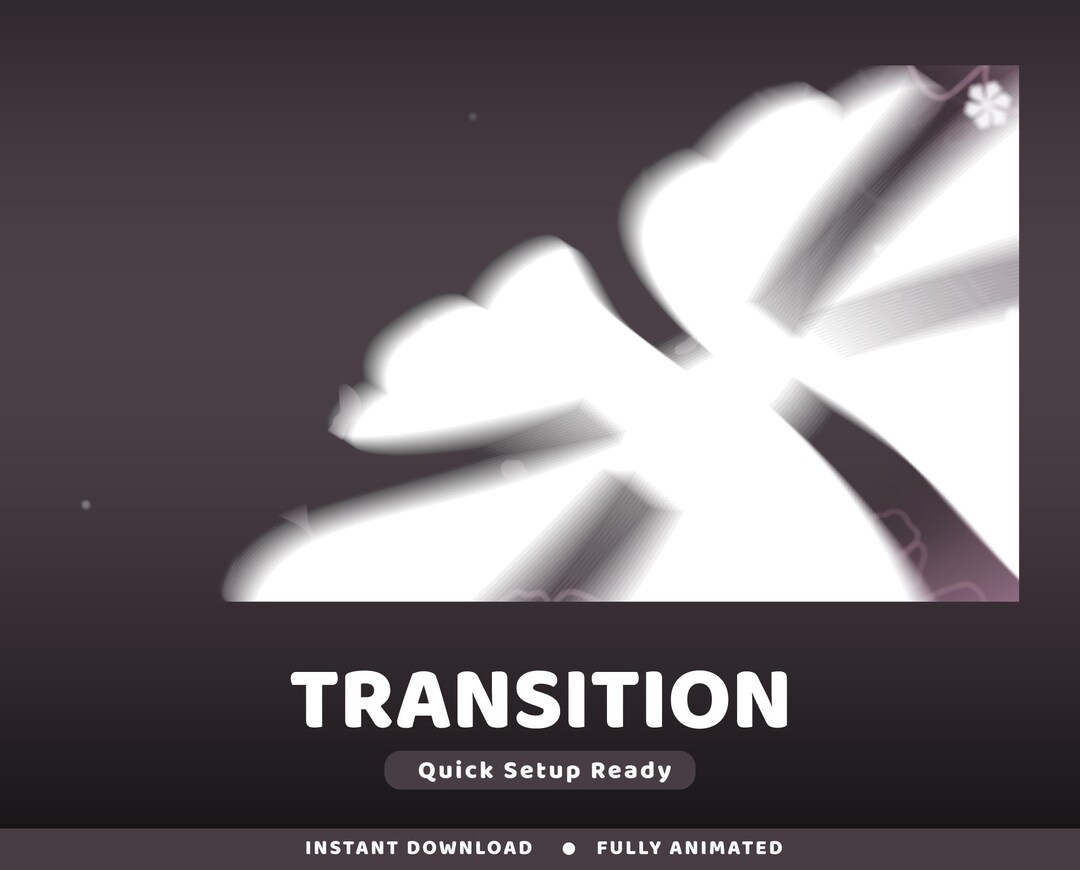 Starlit Blossom Animated Stinger Transition Twitch Overlay Package ...