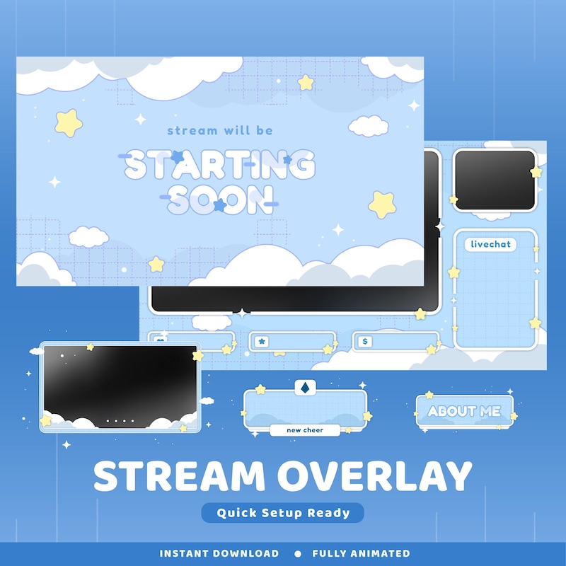 Obs Overlay Cloud - Etsy