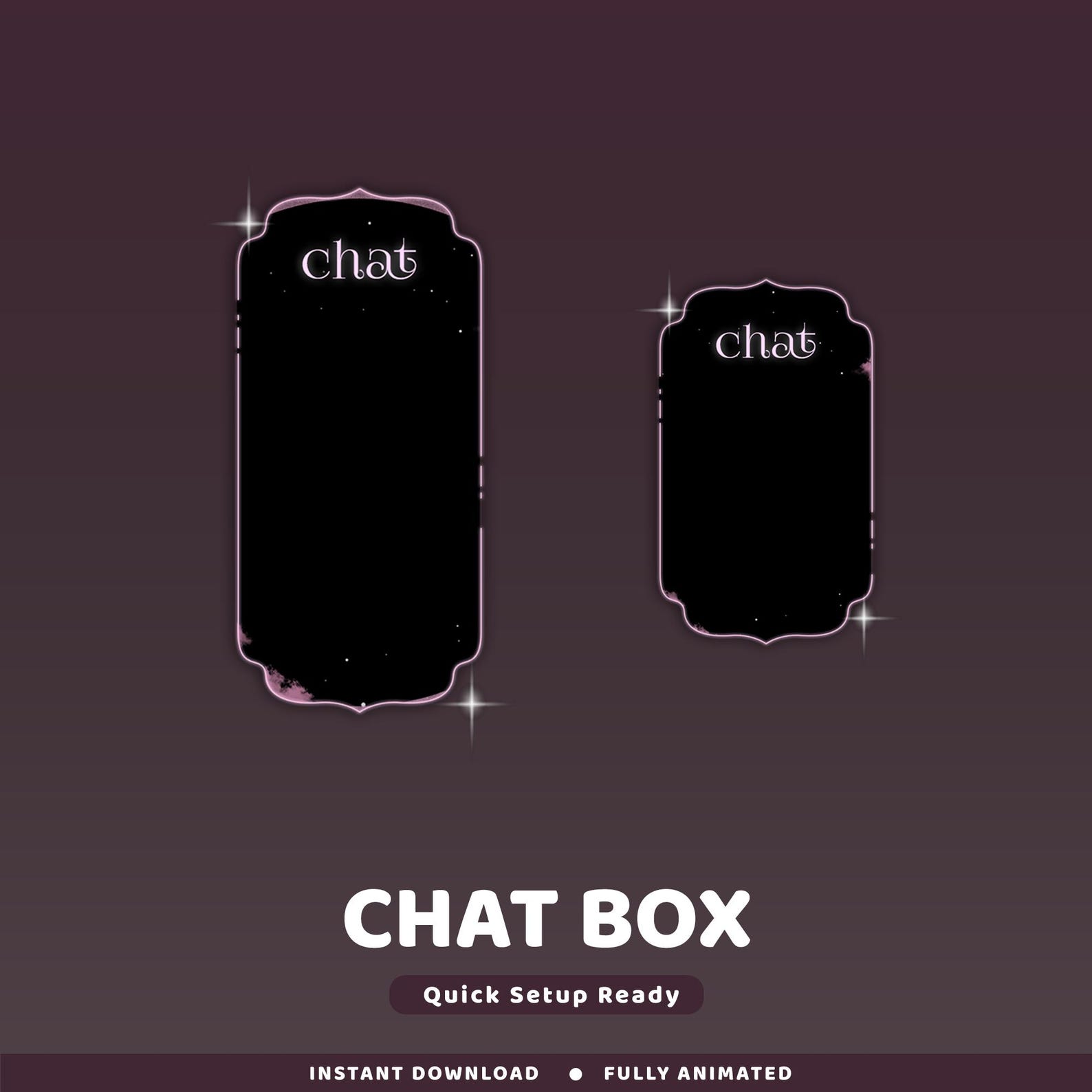 Eclipse of Amethyst Animated Twitch Overlay Package, Dark Aesthetic ...