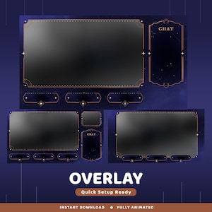 Galactic Grace Animated Twitch Overlay Package, Animation Celestial ...