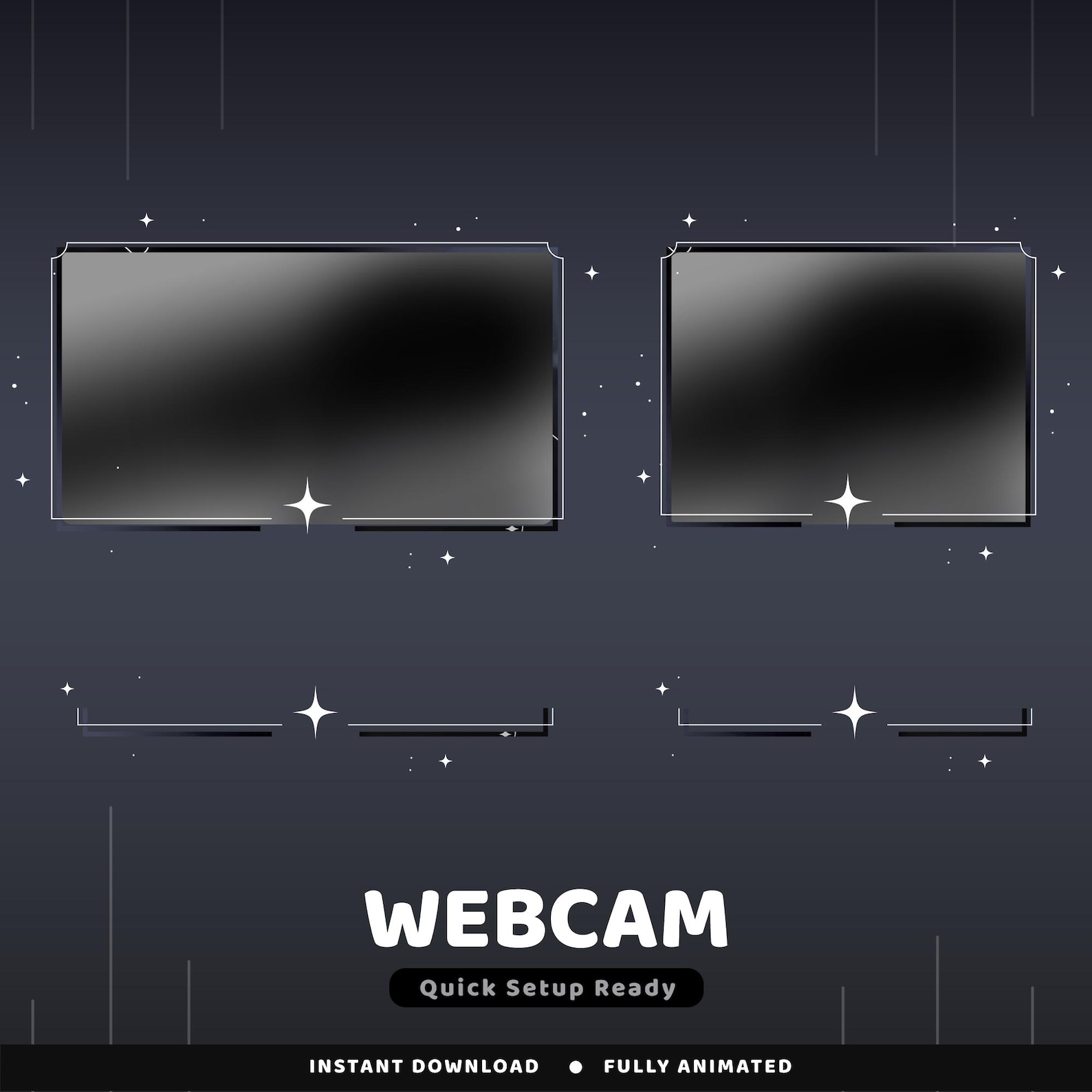 Dreaming Galaxy Animated Twitch Overlay Package, Animation Celestial ...