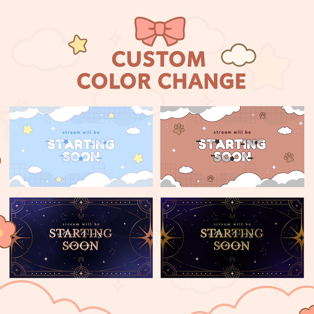 Custom Overlay Color Change – Cute Twitch Stream Overlay Color ...