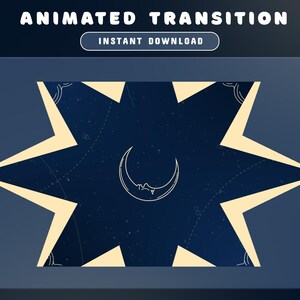 Moon Phase Animated Twitch Overlay Package, Animation Celestial, Mystic ...