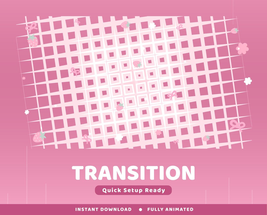 Sweet Lace Animated Stinger Transition Twitch Overlay Package ...