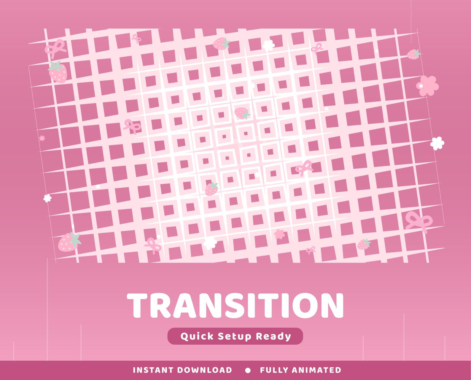 Sweet Lace Animated Stinger Transition Twitch Overlay Package ...