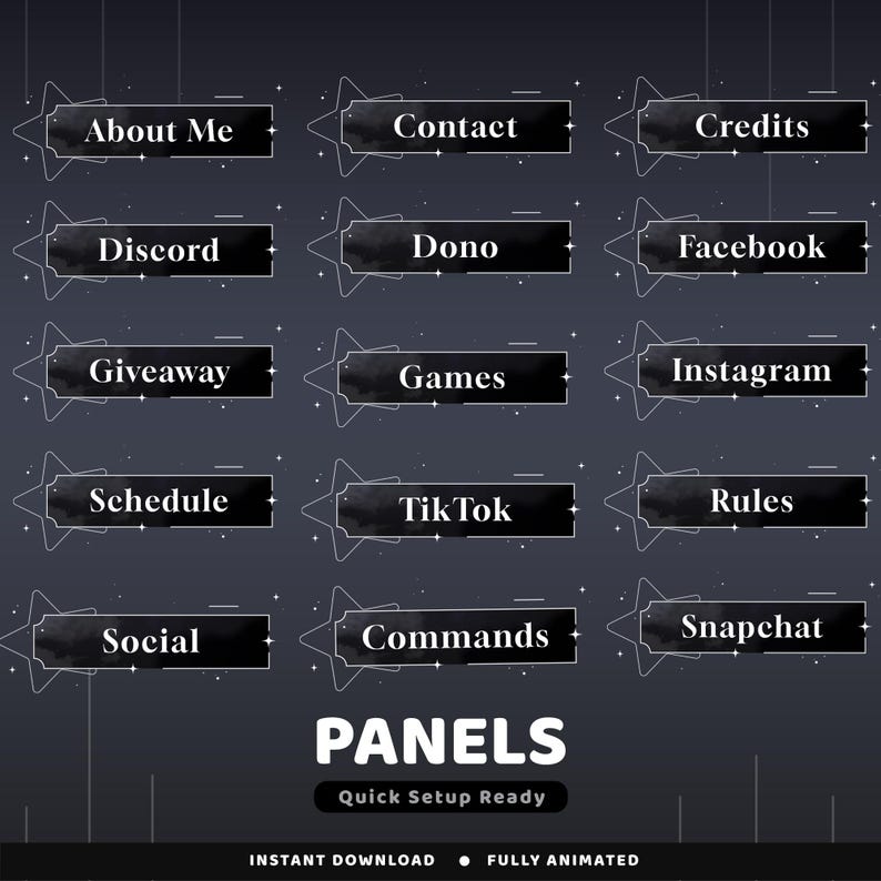 Dreaming Galaxy Animated Twitch Overlay Package, Animation Celestial ...