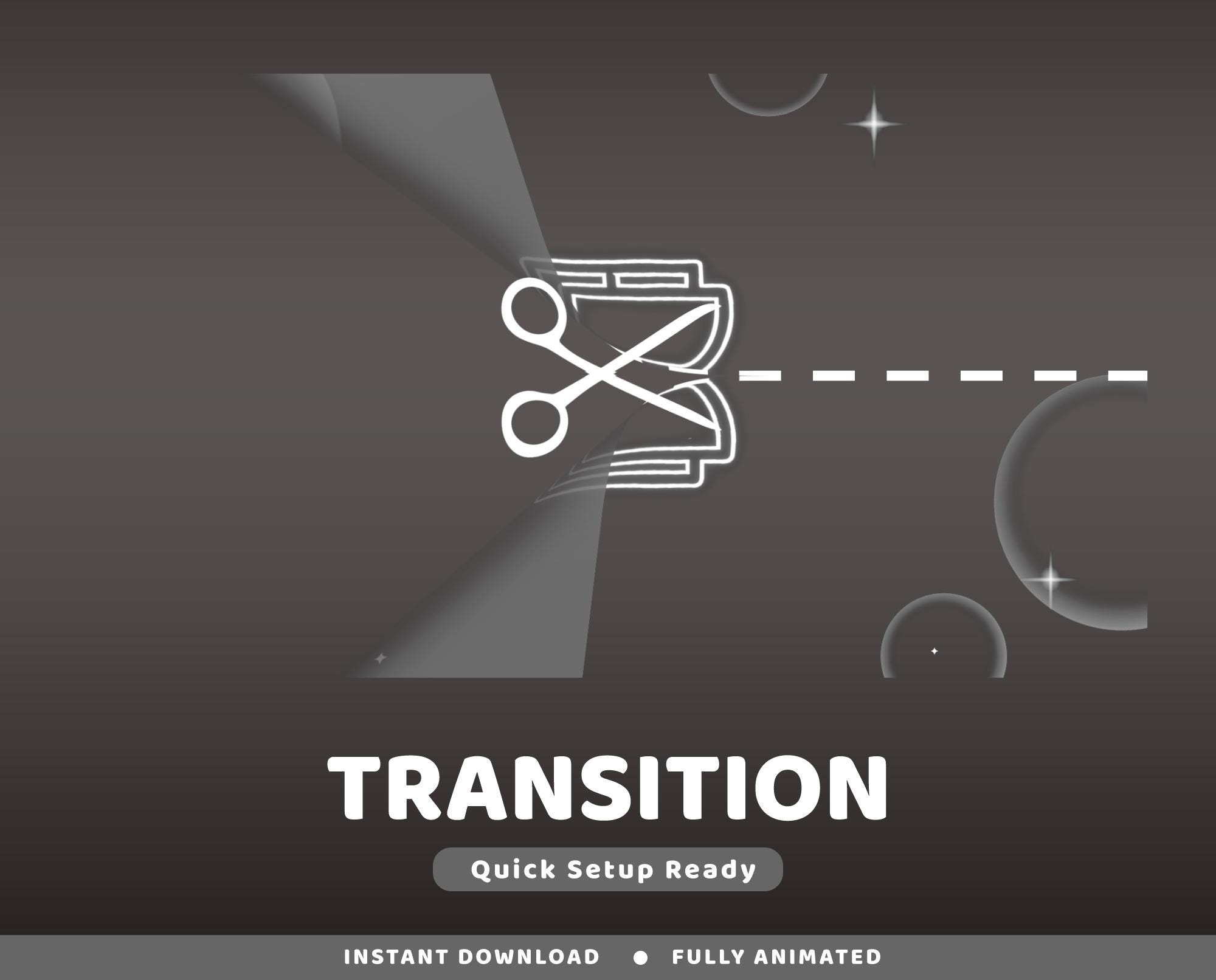Midnight Workshop Animated Twitch Overlay Package, Black and White ...