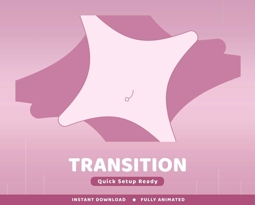 Pink Spark Animated Stinger Transition Twitch Overlay Package ...