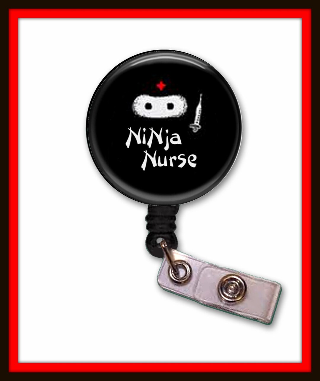 Ninja Nurse Badge Holder ID Retractable Reel Great for Male - Etsy