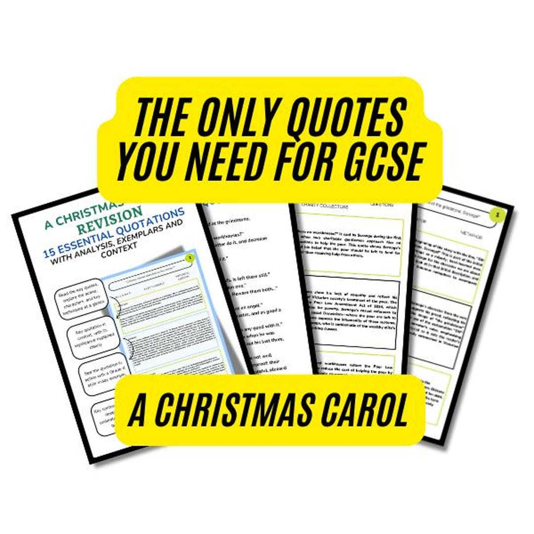 15 Essential GCSE A Christmas Carol Quotations | Revision Resource for ...