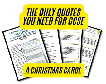 A Christmas Carol GCSE Revision Resources - Etsy UK