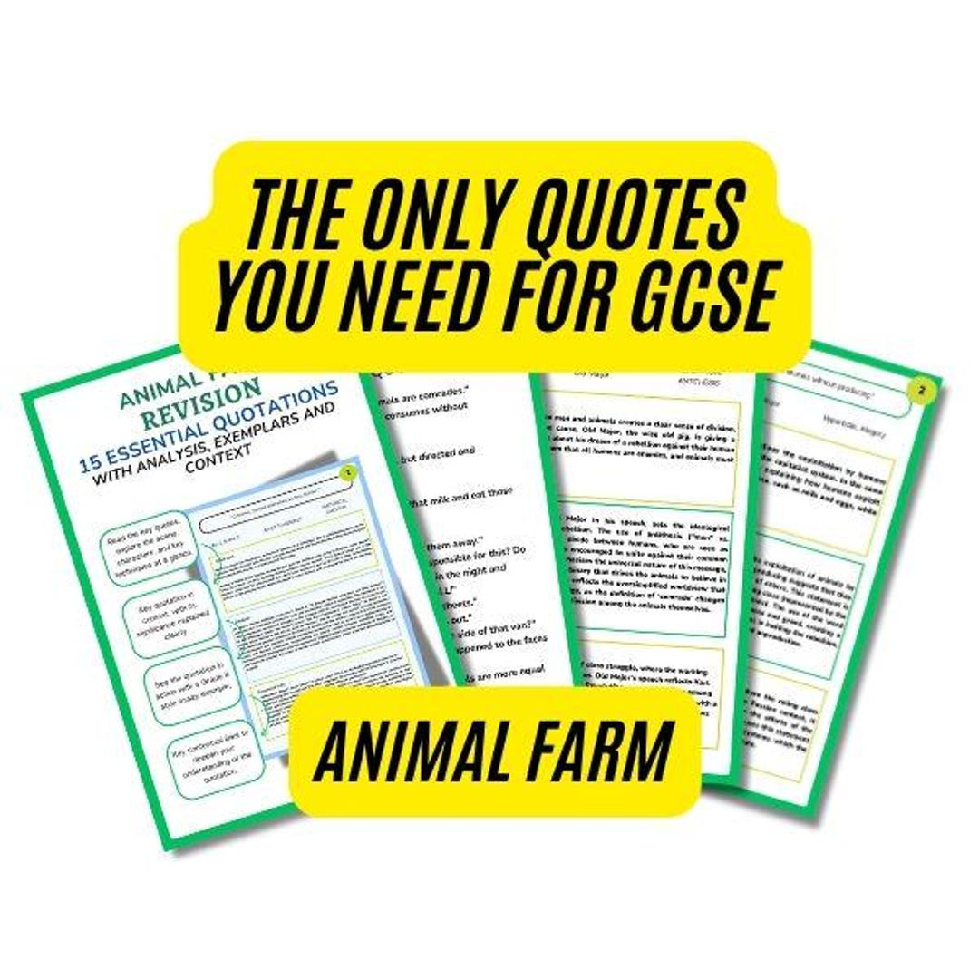 15 Essential GCSE Animal Farm Quotations | Revision Resource for Top ...
