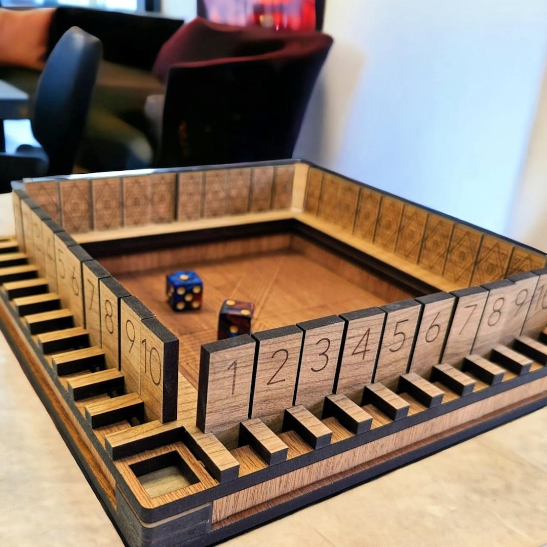 Handcrafted Wooden Shut the Box Game | Family Fun | Personalized | Game ...