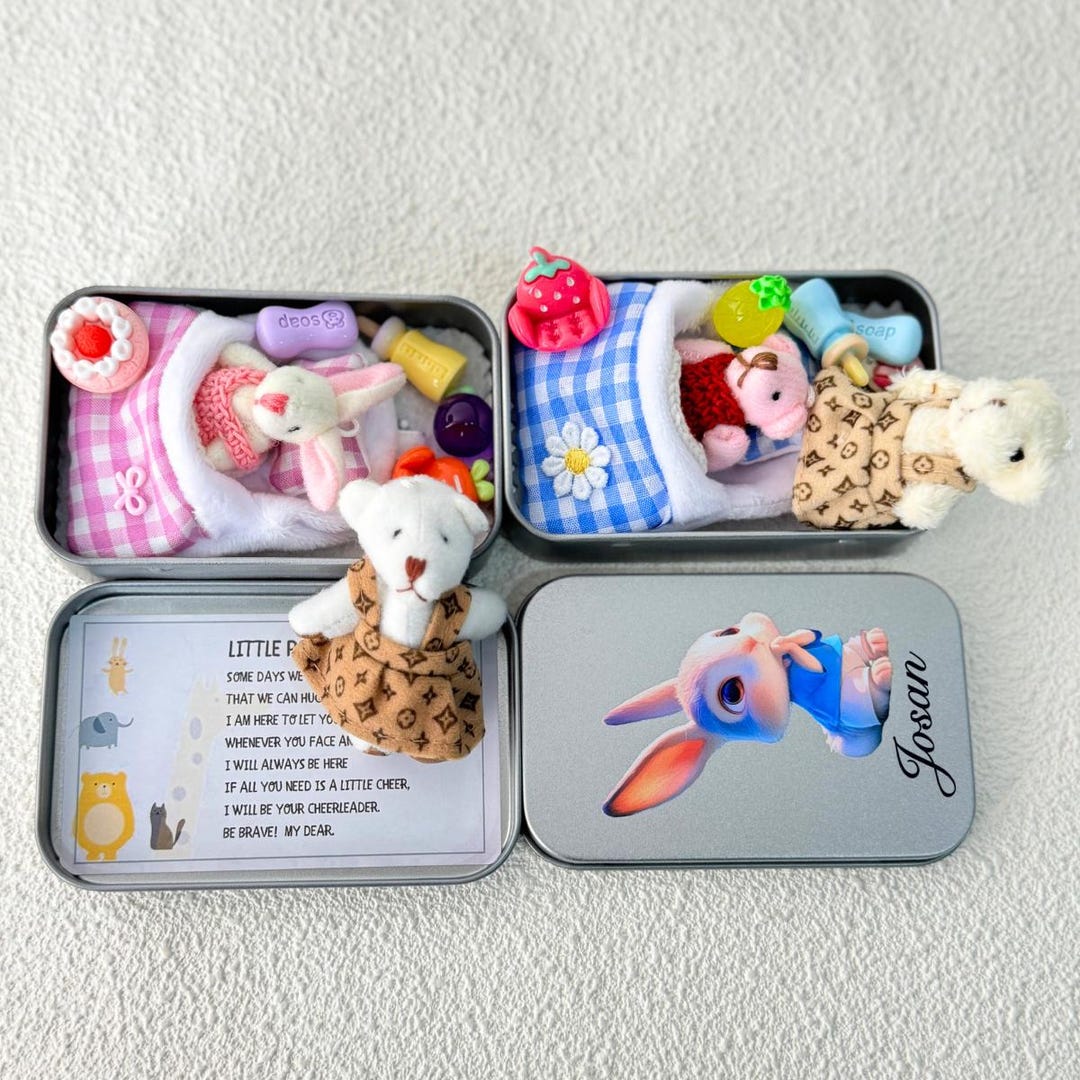 Rabbit Plush Pocket Bunny/bottle Cute Bear Pocket Jar/anxiety Pocket ...