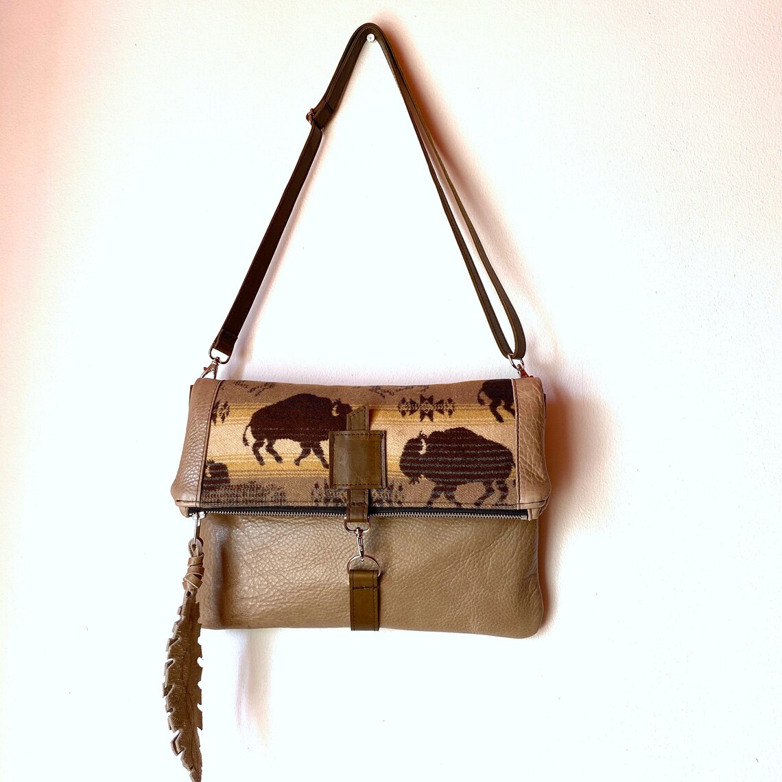 Leather Crossbody Bag Fold Over Bag Fold Over Purse Oregon - Etsy